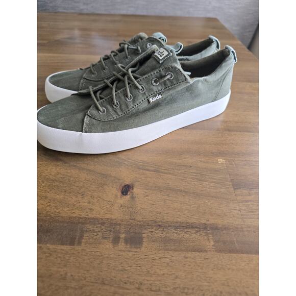 Keds | Shoes | Keds Kickback Canvas Slipon Sneakers Womens 9 Olive ...